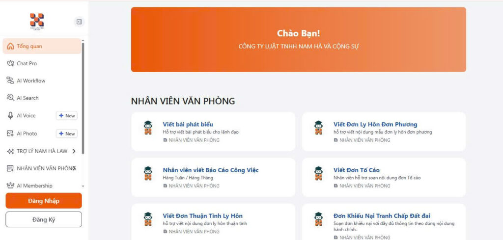 CÔNG NGHỆ PHÁP LÝ SỐ CHATBOT LUẬT NAM HÀ-DẤU ẤN TIÊN PHONG CỦA CÔNG TY ...